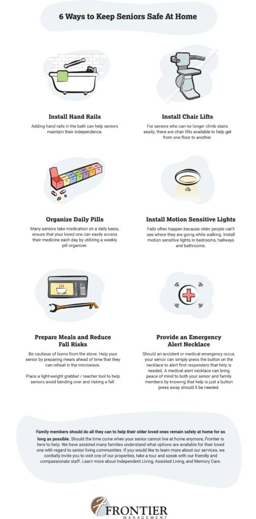 How to Keep Seniors Safe at Home - Infographic - Frontier Senior Living